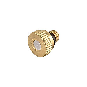 uxcell Brass Misting Nozzle - 10/24 UNC 0.3mm Orifice Dia Replacement Heads for Outdoor Cooling System