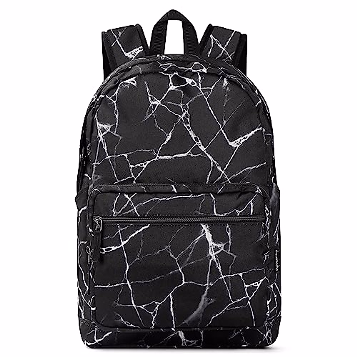 Choco Mocha Black Marble Backpack for Girls Travel School Backpack 17 Inch