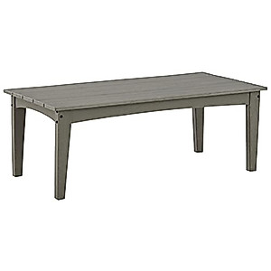 Signature Design by Ashley Visola Outdoor HDPE Patio Cocktail Table, Gray
