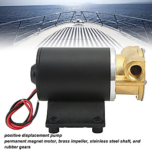 Self Priming Impeller Bilge Pump, Long Life Span 6GPM Baitwell Pump Large Traffic Flush Pump Boat Bilge Pump for Liquid Transfer(#1)