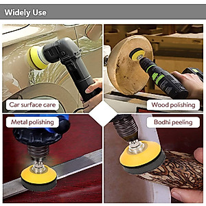 Yakamoz 2 Set 2-Inch Hook and Loop Sanding Backing Pad with Soft Foam Layer Buffering Pad for Drill Air Die Grinder Sander Rotary Tool, 1/4" Shank Adapter Included