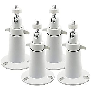 (4 Pack, Metal), BFYTN Security Camera Metal Wall/Ceiling Mount, Adjustable Indoor/Outdoor Mount Compatible with Arlo, Arlo Pro 2 3, Arlo Ultra Others -Replacement Mount for Ring Stick Up Cam Battery