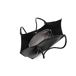 hepcelt Hobo Bags Leather Totes for Women Ladies Purses and Handbags Dupes for Women Handbags Purse and Wallet Set Shopper Purse Satchel Handbag with Top Handles, Black