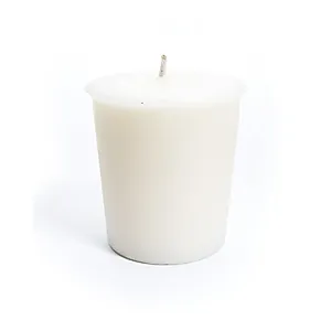 Pure Sandalwood Soy Votive Candles - Scented with Natural Fragrance Oils - 6 White Natural Votive Candle Refills - Incense & Earth Collection