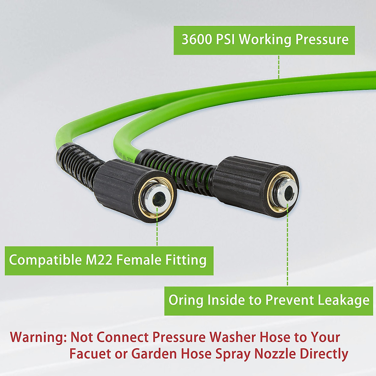 PWACCS Pressure Washer Hose for Power Washer – Pressure Washer Extension Wand