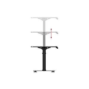 Monoprice Single Motor Sit-Stand Desk Pedestal, 110 lbs. Weight Capacity, for Laptops, Compact Computer Setups, & Office Work - Workstream Collection