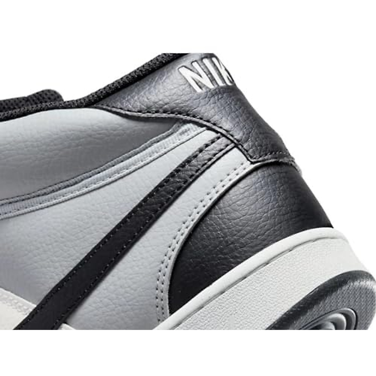 Nike Mens Court Vision Mid Leather Sneakers Athletic Shoes Gray 9 Medium (D)