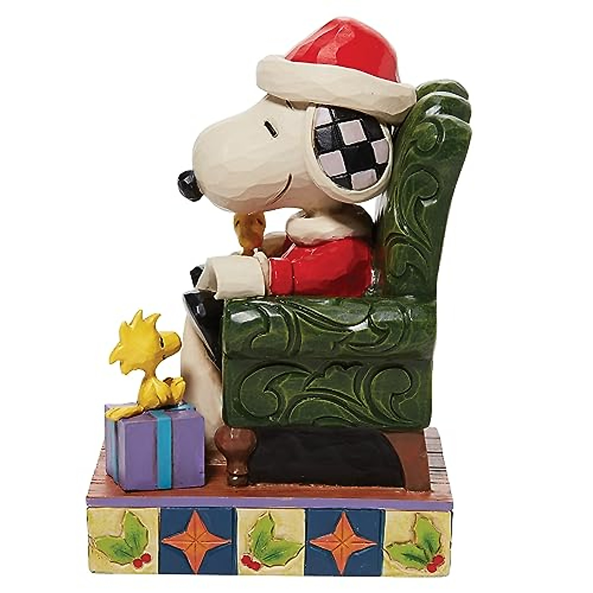 Enesco Peanuts by Jim Shore Santa Snoopy and Woodstock Figurine, 4.33 Inch, Multicolor