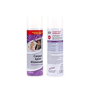 Capture Carpet Spot Eliminator - Stain Remover, Spray Cleaner - Clean Carpet, Furniture, Rug, Upholstery, Clothes, Fabric, Couch, Pet Stains - Home, Car, or Office - 16oz Portable Spray Can (2 Pack)