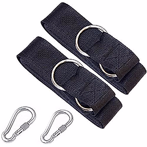 Tree Swing Hanging Straps Kit Holds 2000 lbs,10ft Extra Long Straps Strap with Safer Lock Snap Carabiner Hooks Perfect for Tree Swing & Hammocks, Perfect for Swings,Carry Pouch Easy Fast Installation