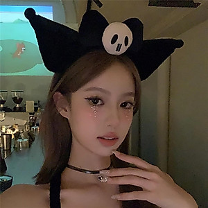 Vlmazlm Cosplay Hairpin Ear Headband Plush Hairband Women Kawaii Butterfly Costume Halloween Christmas Holiday Birthday Party Gift (style-F)