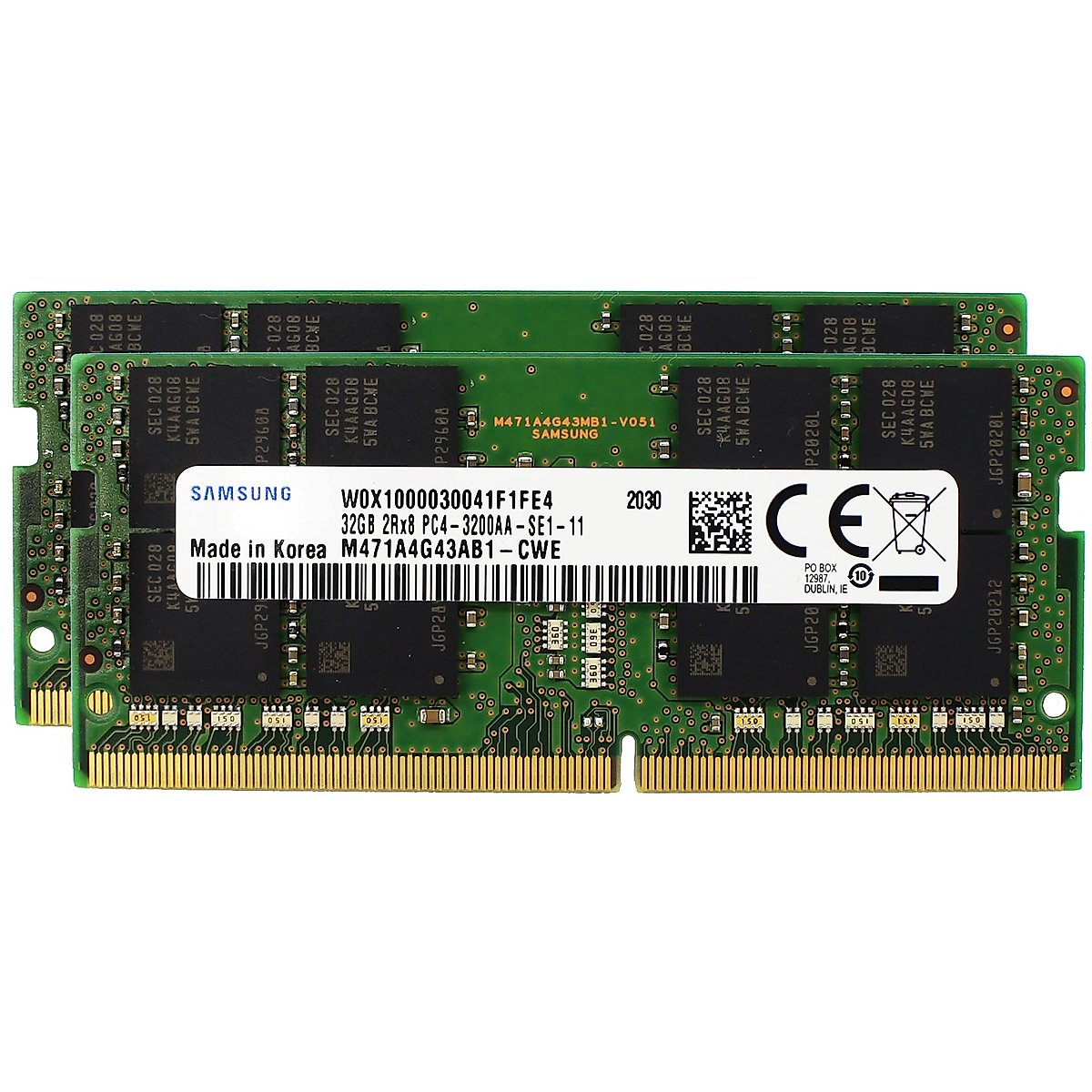 64GB (2x32GB) DDR4 3200MHz PC4-25600 SODIMM 2Rx8 CL22 1.2v Gaming Laptop Notebook RAM Memory Module Upgrade M471A4G43AB1-CWE