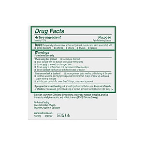 Biofreeze Pain Relief Cream, Knee & Lower Back Pain Relief, Sore Muscle Relief, Neck Pain Relief, Shoulder Pain Relief, Muscle Recovery, FSA Eligible, 3 OZ Biofreeze Menthol Cream