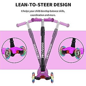 3 Wheel Scooters for Kids, Kick Scooter for Toddlers 3-14 Years Old, Boys and Girls Scooter with Light Up Wheels, Mini Scooter for Children