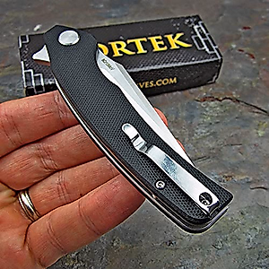 VORTEK Ultra Smooth Folding Pocket Knife: Ball Bearing Pivot, 8Cr13MoV Blade, Finely Crafted Superior Fit and Finish