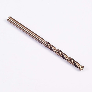 Heyiarbeit 6pcs 4.2mm Twist Drill with Titanium Coated High Speed Steel Bit HSS CO for Steel,Copper,Aluminum Alloy