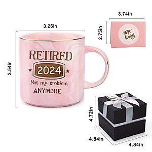 Retirement Gifts for Women,2023 Funny Christmas Retiring Gifts for Coworker Happy Retirement Coffee Mug for Retired Best Friends Farewell Goodbye Gift for Female Boss Teacher Nurse Retiree Mom Grandma
