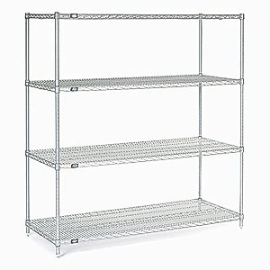 Stainless Steel Wire Shelving, 60"W x 24"D x 86"H