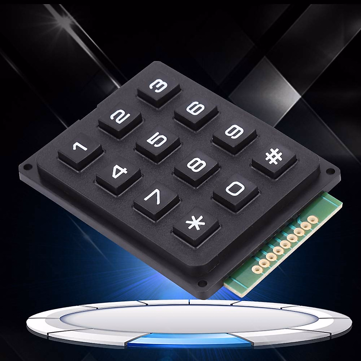 Dpofirs 3x4 Mini Universal Keypad Module for Single Chip Microcontroller, 12 Keys Portable External Keypad, Numeric Keypad Module for Projector Controller