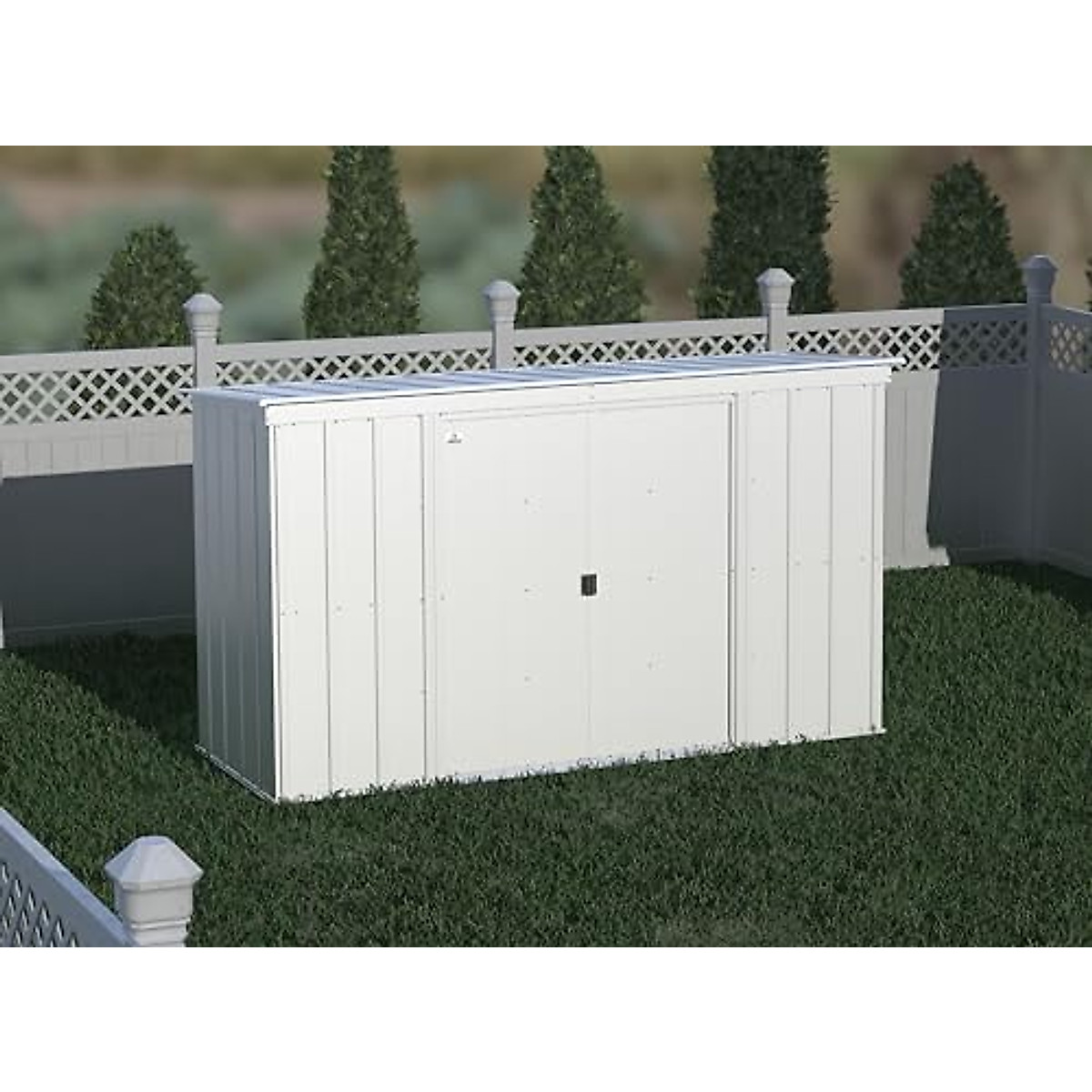 Arrow Classic Steel Storage Shed, 10x4, Flute Grey