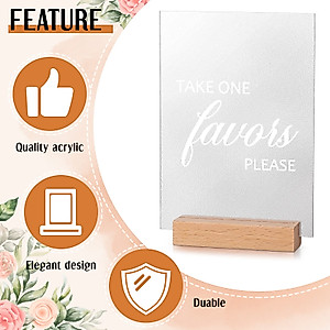 3 Pcs Acrylic wedding signs for ceremony and reception Cards and Gifts Sign Please Sign Our Guest Book Sign 5 x 7 Inch Calligraphy Wedding Signage Table Centerpiece with Stand for Rental Home Decor