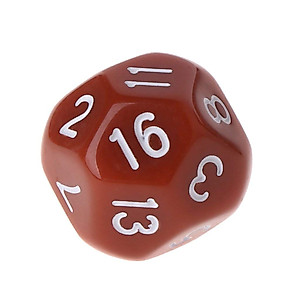 Lanema 10 Pcs D16 Polyhedral Dice for Dungeons and Dragons 16 Sided Dice Set