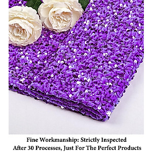 DUOBAO Lavender Sequin Fabric by The Yard Glitter Velvet Shimmer Fabrics 2 Yards Sparkle Mermaid Sequins by The Yard Material Dress Clothing Wedding Party