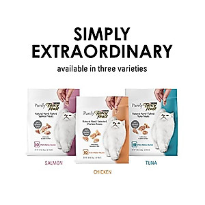 Purina Fancy Feast Natural Cat Treats, Purely Natural Hand-Flaked Tuna - (Pack of 5) 10 Ct. Pouches