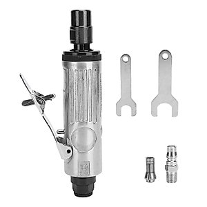 Mini Air Die Grinder 1/4in Zinc Alloy Pneumatic Grinding Polishing Engraving Machine,plplaaoo Lightweight Power Tool, for Precision Machining, Smoothing, Chamfering, Air Die Grinder Pneumatic Eng