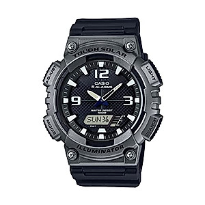 Casio Men's AQ-S810W-1A4VCF Tough Solar Analog Display Quartz Black Watch
