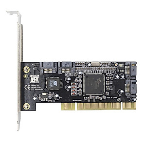 GODSHARK 4 Ports PCI SATA Raid Controller Internal Expansion Card with 2 Sata Cables, PCI to SATA Adapter Converter for Desktop PC Support HDD SSD