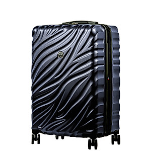 Delsey Paris Alexis Durable Hardside Luggage, Expandable Lightweight 4-Wheel Spinner, Easy Grip Telescoping Handle for Smooth Mobility, TSA-Lock Incorporated, Men and Women, Navy, Check-In 25-Inch