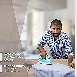 Bartnelli Tabletop Ironing Board Size 24x14 with Reinforced Steel Legs for Extra Stability, and Extra Layer Cover Padding for Smooth and Easy Ironing, Intelligent Locking System to Easily Fold Away