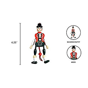 Essence of Europe Gifts E.H.G Bavarian Boy Wood Jumping Jack Toy