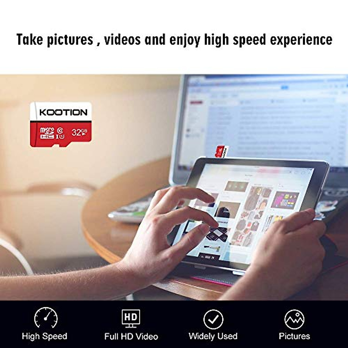 KOOTION 32GB Micro SD Card 2-Pack Class 10 Micro SDHC Card UHS-I Memory Card Ultra High Speed TF Card, C10, U1, 32 GB