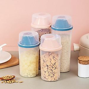 lasenersm 1 Piece Laundry Detergent Dispenser Washing Powder Container Laundry Soap Dispenser Laundry Powder Detergent Storage Box Rice Container Cereal Container Grain Container with Lid(Blue, L)