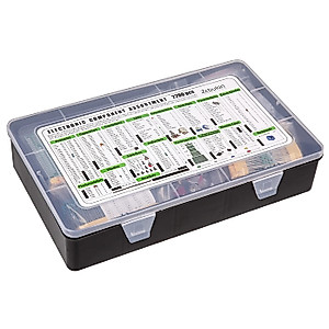 2200 pcs Electronic Component Assortment Kit, Capacitors, Resistors, Transistors, Inductors, Diodes, Potentiometer, IC, LED and PCB