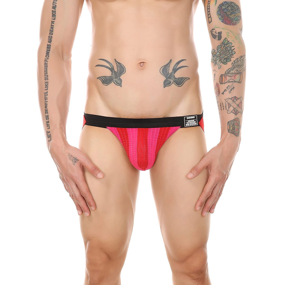 JOCKLAND Men's Jock Strap Set with Body Chest Harness, Elastic Waistband Sexy Underwear Halter Belt for Men