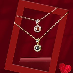 Godchoices Customized Photo Necklace, Copper, for Women, with Nano Projection Technology, Heart Pendant, Personalized Gift