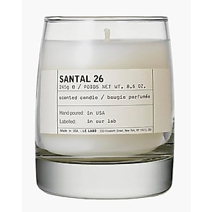 LE LABO Santal 26 Scented Candle 245 Grams 8.6 Ounce Glass jar Boxed Made in USA, Cream