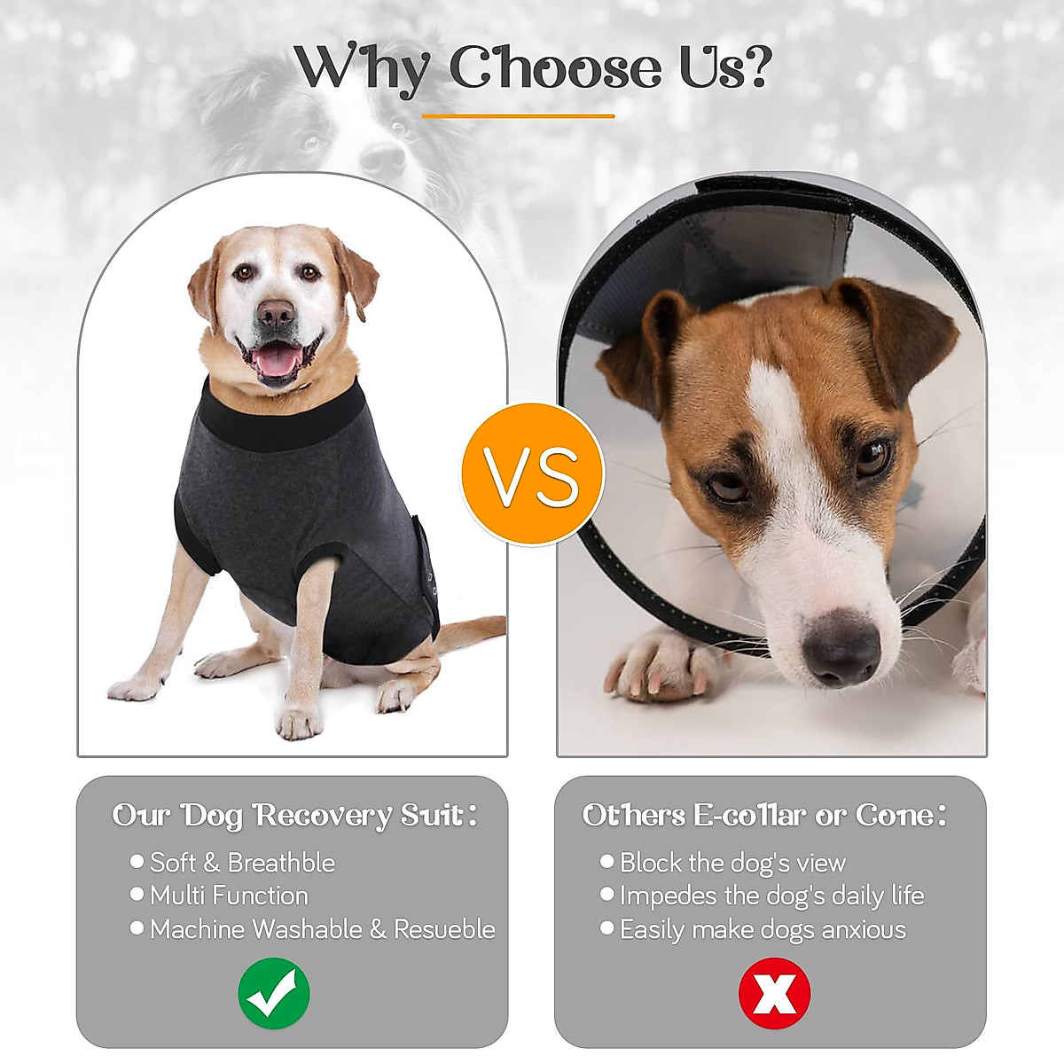 IDOMIK Dog Recovery Suit for Male & Female,E-Collar Cone Alternative,Anti Licking Dog Surgical Onesie with Pee Hole,Breathable Dog Surgery Suit for Spay,Weaning,Skin Problems,Dog Surgical Suit, M