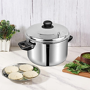 Vinod Professional Idli Stand – 4 Tier Stand – Makes up to 16 Idlis – Easy Cleaning – Stainless Steel Body - Suitable for Indian Cooking – Food Grade Idli Plates for Cooker, Electric Pot, Insta Pot