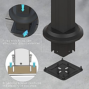 PURPLE LEAF Outdoor Louvered Pergola 10' × 13' Patio Hardtop Gazebo Sun Shade Shelter Outside Canopy with Metal Adjustable Roof for Beach Deck Backyard Garden, Curtains and Netting Included