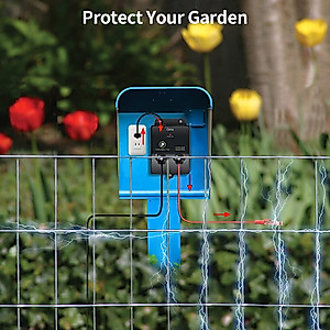 Electric Fence Energizer, Ortis 2-Mile/ 8 Acres Electric Fence Controller for Dogs, Livestock, Squirrels, Used for Gardens, Chicken Coops, 0.1 Joule