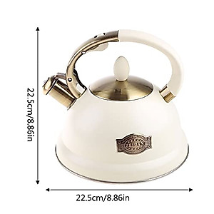 Stainless Steel Teakettle Teapot With Ergonomic Handle Easy Maneuvering Durable For Make Tea Boil Water Gift Fort Home Whistle Tea-pot