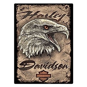 Harley-Davidson Rugged Eagle Card Embossed Tin Sign, 12.5 x 17 inches 2011391