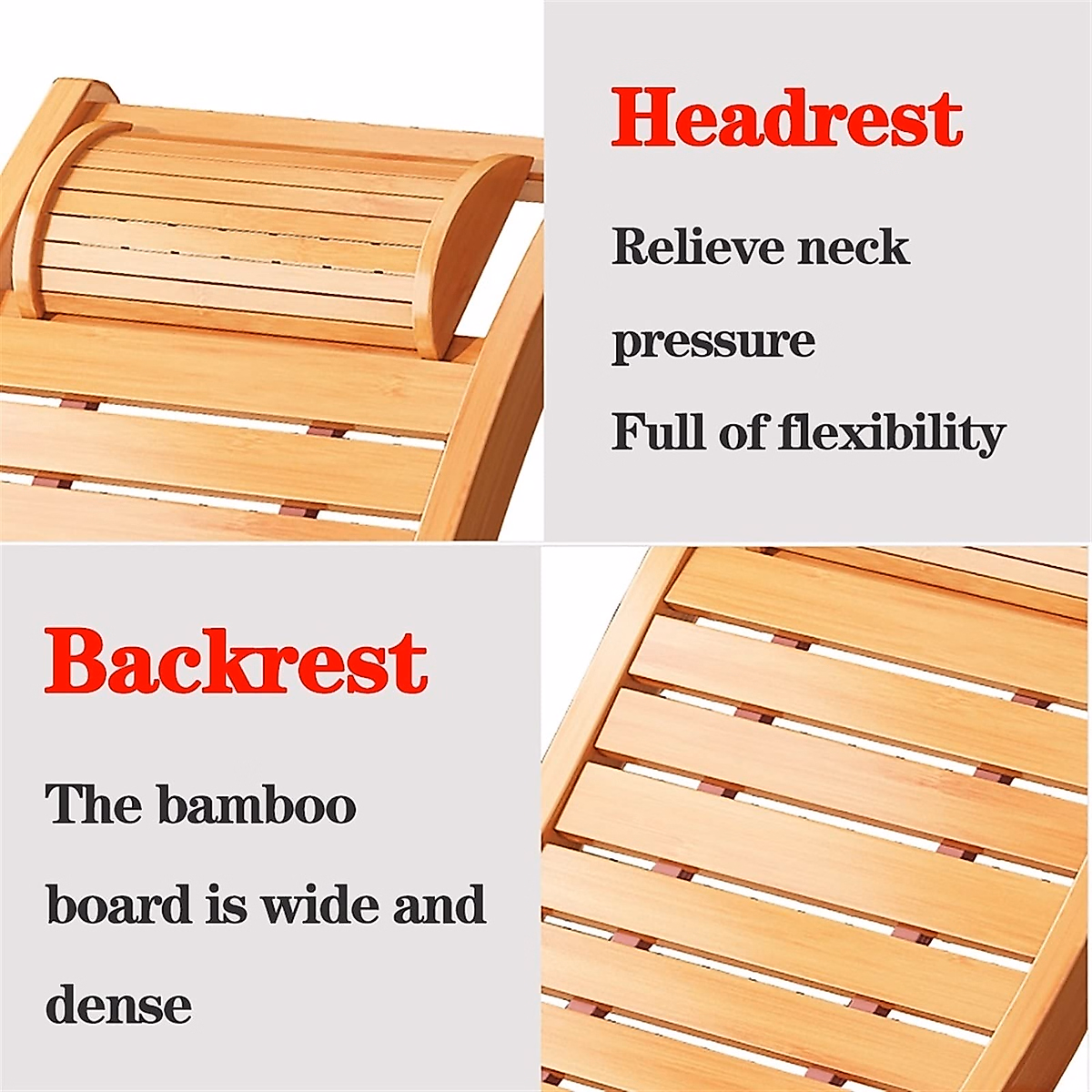 Wooden Folding Rocking Chair Zero Gravity Chair Garden Deck Chairs Reclining Sun Lounger Chairs,Patio Rocking Chairs Bamboo Loungers for Heavy Duty Adults Elderly