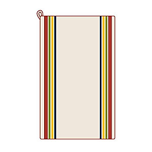 Aunt Martha's 18-Inch by 28-Inch Package of 3 Vintage Dish Towels,Cotton, Multi Striped, MultiStripe