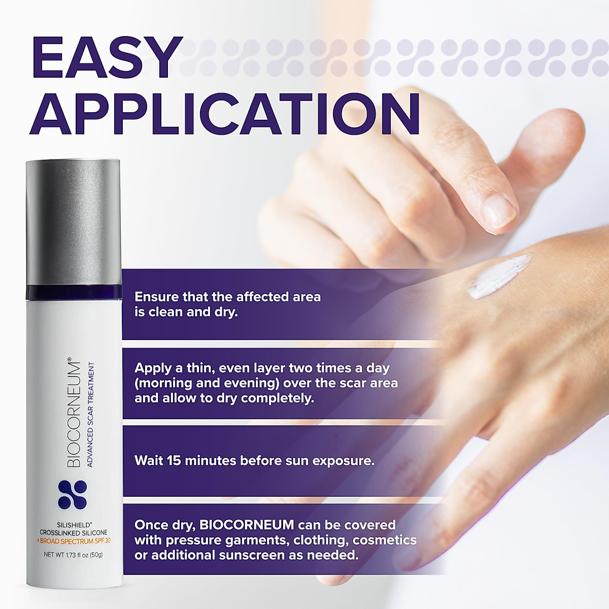 Biocorneum Advanced Scar Treatment with Silishield® & SPF 30 10g – Made in the USA, Fast-Drying, Silicone Scar Gel - Surgeon Recommended for New & Old Scars - Suitable for Children Over 6 Months