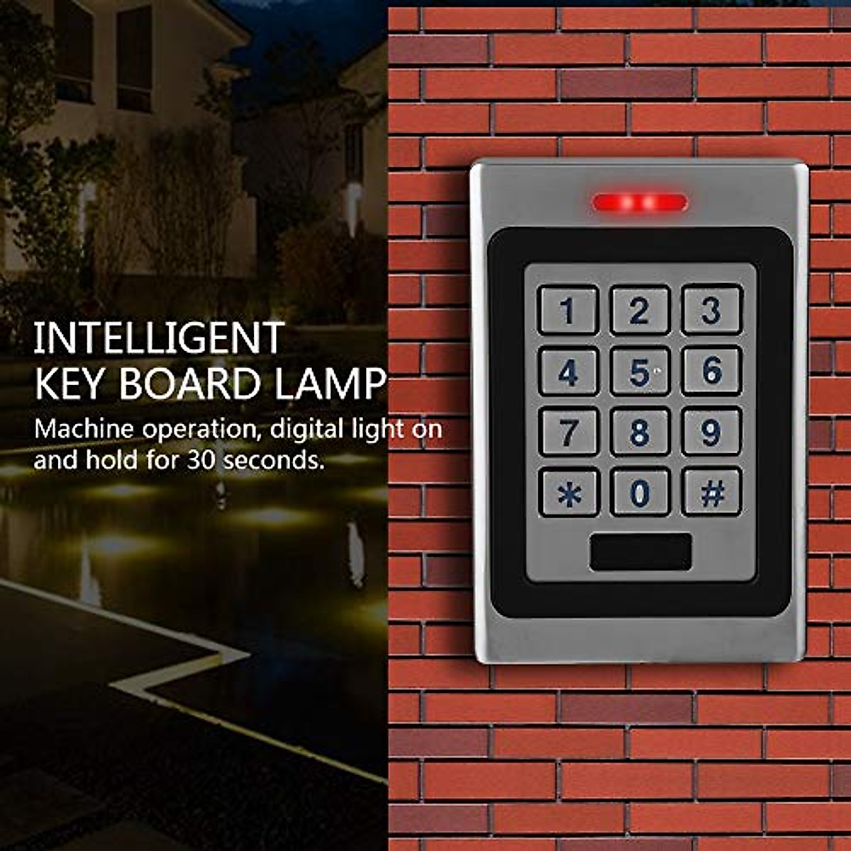Waterproof IP67 RFID Card Door Access Controller, Keypad Security Door Access Control System, DC12V Access Controller Support 3000 Users, Intelligent Key Board 3 Way to Open Door